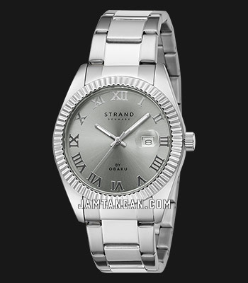 Strand S721GDCJSC Delmore Stone Grey Sunray Dial Stainless Steel Strap ...