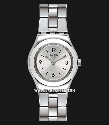 Swatch Gradino YSS300G Ladies Grey Sun Brushed Dial Stainless Steel ...