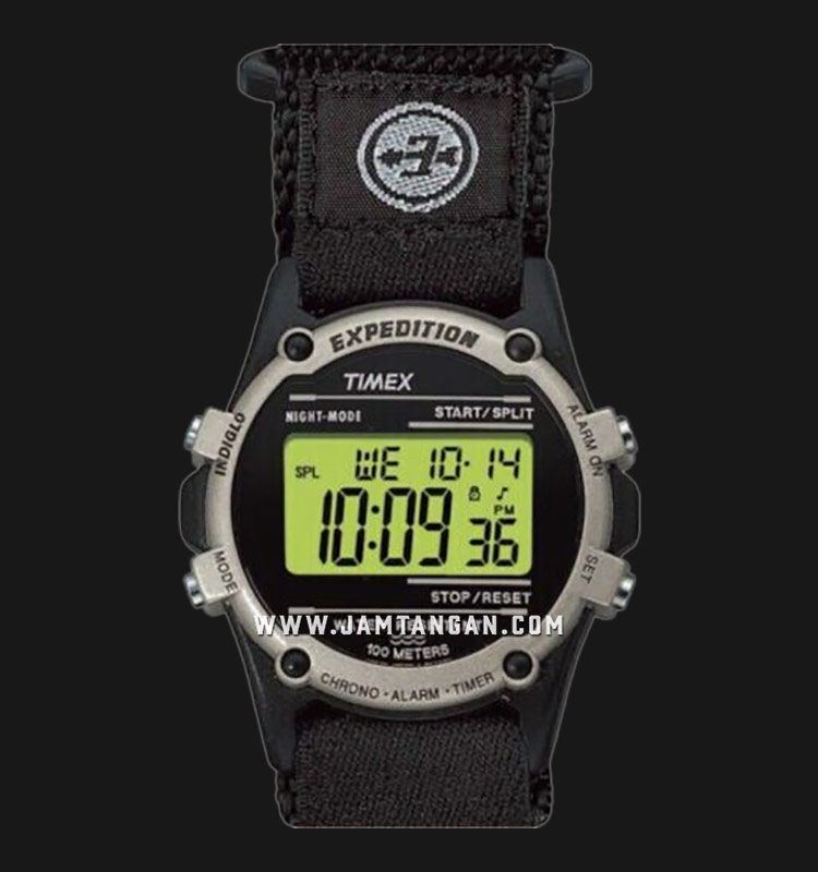 Timex Expedition T77761 Chronograph Indiglo Green Digital Dial Nylon ...