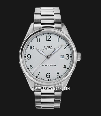 Timex Waterbury TW2T69700 Automatic Silver Dial Stainless Steel Strap ...