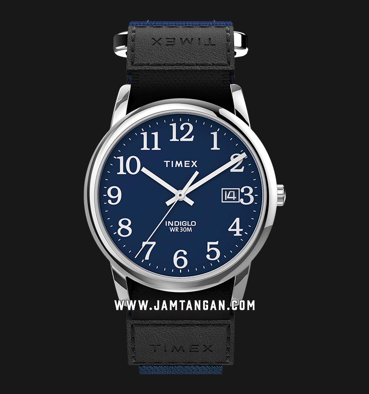 Timex Easy Reader TW2U85000 Indiglo Blue Dial Blue Fabric Strap ...