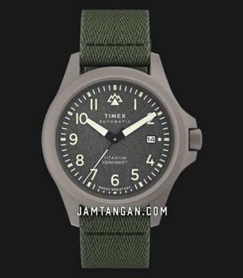 Timex Expedition TW2V95300 Men Automatic Titanium Black Dial Green ...