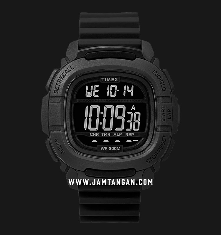 Timex Command TW5M26100 Man Boost Shock Digital Dial Black Rubber Strap ...