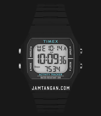 Timex TW5M55600 Activity And Step Tracker Digital Dial Black Rubber ...