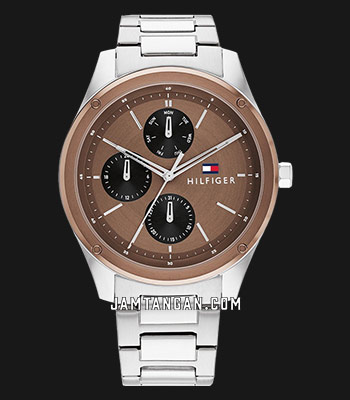 Tommy Hilfiger Tyler 1710533 Men Dual Tone Dial Stainless Steel Strap ...