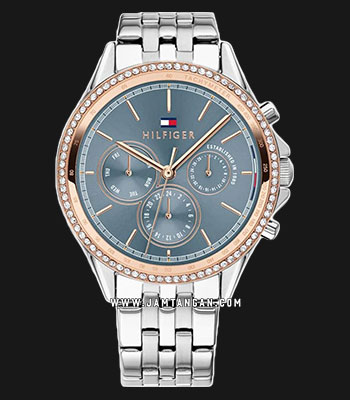 Tommy Hilfiger Ari 1781976 Ladies Blue Dial Stainless Steel Strap ...