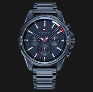 Tommy Hilfiger Mason 1791789 Blue Dial Blue Stainless Steel Strap ...