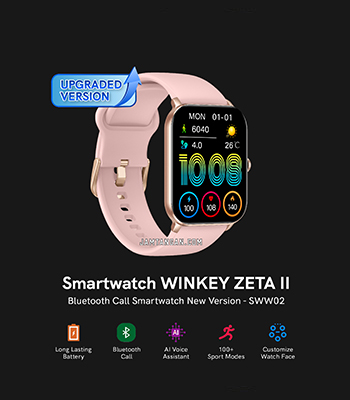 WINKEY SWW02 ZETA2 Smartwatch Bluetooth Call Fitness Tracker IP68 ...