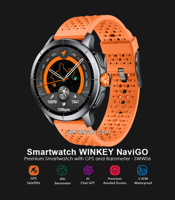 WINKEY SWW06 NaviGo GPS AMOLED Screen BT Call 5ATM Waterproof Orange ...